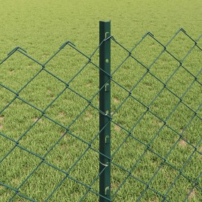 Plot s řetězovým odkazem a sloupkem 10 x 0,8 m Zelená Síťovina 3336239