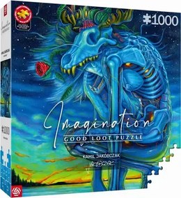 GOOD LOOT Puzzle Imagination: Kamil Jakóbczak - Bílý vlk / 1000 dílků