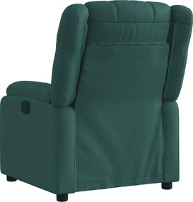 Elektrické polohovací křeslo tmavě zelené textil 3205184