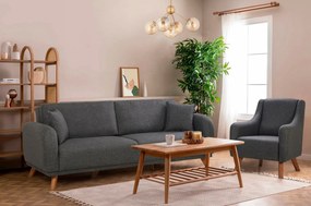 Hanah Home Set křesla a pohovky HERA antracitový 237 cm