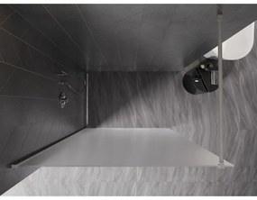 Mexen, Mexen Kioto-X sprchová stěna 90 x 200 cm, matná 10 mm, matný nikl - 800-090-101-97-30-X
