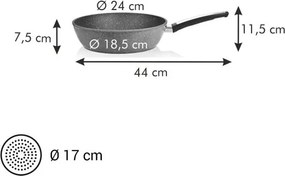 TESCOMA Pánev hluboká i-PREMIUM Stone ø 24 cm