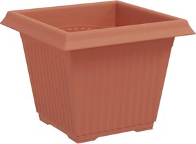 Květináče 24 ks Cihlově červená Plast 3403308