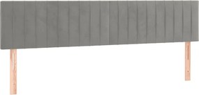 Box spring postel s matrací světle šedá 120x190 cm samet 3270007