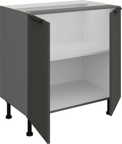 ARIA pi | dolní skříňka 80 D 2F policová | 80 cm | ANTI FINGERPRINT povrch | antracit/šedá grafit