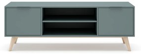 Zelenošedý TV stolek 140x53 cm Pisco – Marckeric