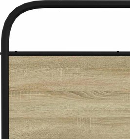 Kovový rám postele bez matrace dub sonoma 200 x 200 cm 3318646