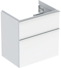 Geberit iCon - Umyvadlová skříňka 592x615x416 mm, 2 zásuvky, lesklá bílá 502.307.01.2