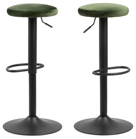 ACTONA Sada 2 ks − Barová židle Finch zelená 82 × 40 × 40 cm