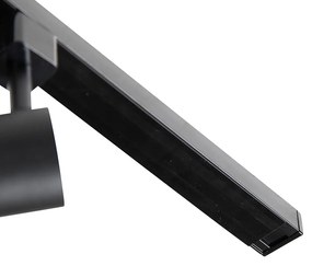 1-fázový kolejnicový systém černý se 4 reflektory a kulatým I-napájecím zdrojem - Jeana