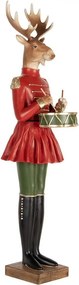 Vánoční figurka Jelen bubeník ve slavnostní uniformě - 23*19*77 cm