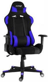 Herní židle Racing PRO ZK-013 TEX — látka, černá / modrá, nosnost 130 kg