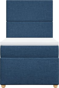 Box spring postel s matrací modrá 80x200 cm textil 3291106