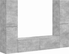 Sestava TV skříněk 6 ks Betonově šedá Kompozitní dřevo 3409108