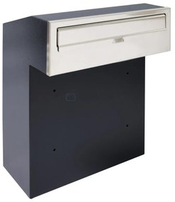 W3 - 2 poštovní schránka RAL7016 / nerez, Barva Nerez / Antracit