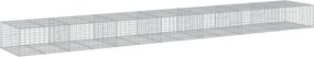 Gabionový koš s víkem 700 x 100 x 50 cm pozinkované železo 3295184