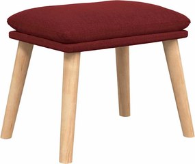 Relaxační křeslo s podnožkou vínové textil 3097890
