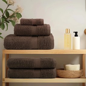 Prémiové osušky SOLUND 4 ks hnědé 100x150 cm 600 g/m² 137240