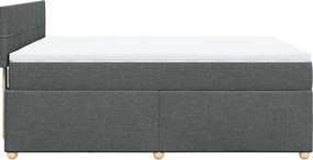 Box spring postel s matrací tmavě šedá 160x200 cm textil 3286732