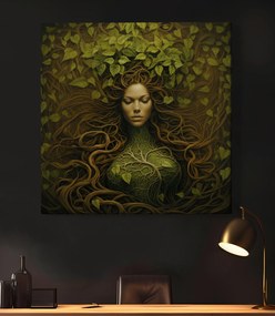 Obraz na plátně - Napojená žena Althea, strom života FeelHappy.cz Velikost obrazu: 100 x 100 cm
