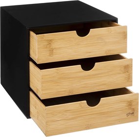 Organizér na drobnosti BAVA, bambusový, 3 zásuvky