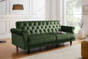 Designová rozkládací sedačka Scarlet 220 cm zelený samet