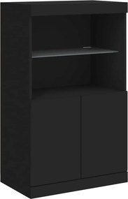 vidaXL Příborník s LED osvětlením 60,5 x 37 x 100 cm [836668] Barva: Bílá