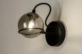 Nástěnné designové skleněné svítidlo Louver Nero