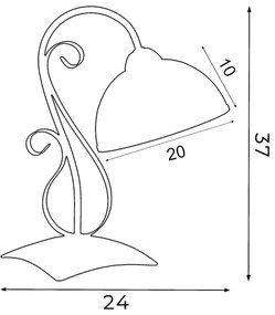 Stolní lampa ANTICA 1xE27/60W/230V