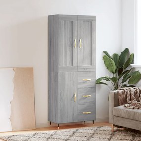 Skříň highboard šedá sonoma 69,5 x 34 x 180 cm kompozitní dřevo 3199799