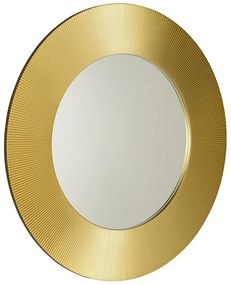 Sapho SUNBEAM kulaté zrcadlo v dřevěném rámu ø 90cm, zlatá - SB900