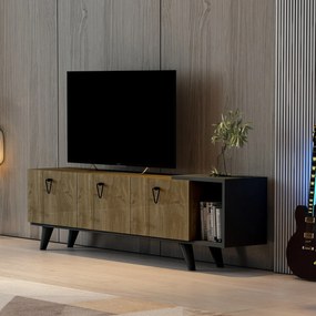KATERINA TV stolek na nožičkách, ořech / antracit