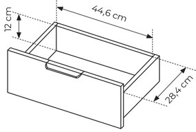 LARS a | komoda 2D2S | 123,4 cm | antracit
