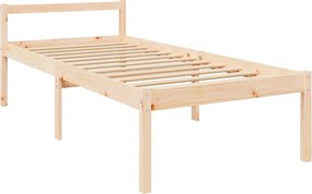 Postel s čelem pro seniory Single masivní dřevo 3195316