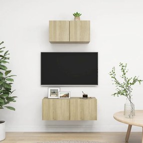 2dílný set TV skříněk dub sonoma kompozitní dřevo 3079015