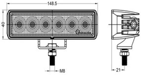 LED Bodové svítidlo pro automobil OSRAM LED/24W/10-30V IP68 5700K