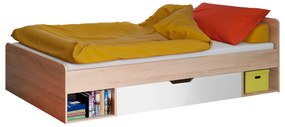 Jednolůžková postel 90 cm Terrell (dub sonoma + bílá) (bez roštu a matrace). 1053300