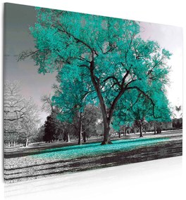 Malvis ® Obraz podzim v parku - zelený Velikost (šířka x výška): obdélník - 150x100 cm
