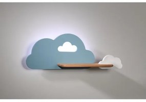LED Dětské nástěnné svítidlo s poličkou CLOUD LED/5W/230V modrá/bílá