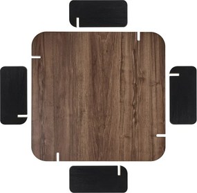 Hnědý konferenční stolek 90x90 cm Marais – Nordure