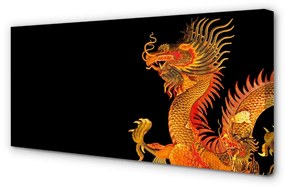 Obrazy na plátně Japonský zlatý drak 100x50 cm