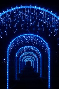 Vánoční světýlka LED záclona FLASH modrá 500 LED