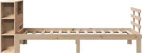 Postel s knihovnou bez matrace 75 x 190 cm masivní borovice 3322729