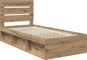 Rám postele Umělecký dub 75 x 190 cm Masivní borové dřevo 3411807
