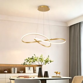 BRILAGI - LED Stmívat. lustr na lanku INFINITY LED/80W/230V 80x80 cm zlatá + DO