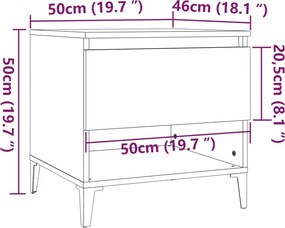 vidaXL Odkládací stolky 2 ks 50 x 46 x 50 cm kompozitní dřevo [819559] Barva: Bílá