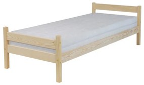 Dřevěná postel LK157, 80x200, borovice (Barva dřeva: Přírodní (lakovaná))