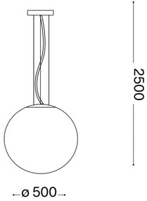 Ideal Lux - Lustr na lanku MAPA 1xE27/42W/230V pr. 50 cm zlatá/kouřová