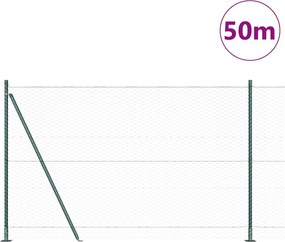 Hexagonální plot s betonovým základem 50 x 1,4 m Zelená 3353562