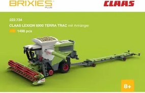 BRIXIES Plus 222.734 CLAAS LEXION 8900 TERRA TRAC - kombajn s přívěsem